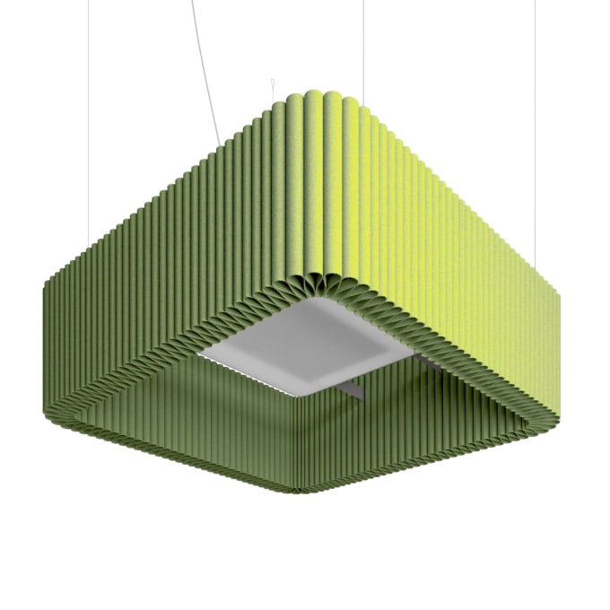 Deckenobjekt Welle quadratisch L (mit Leuchte) von Hey Sign