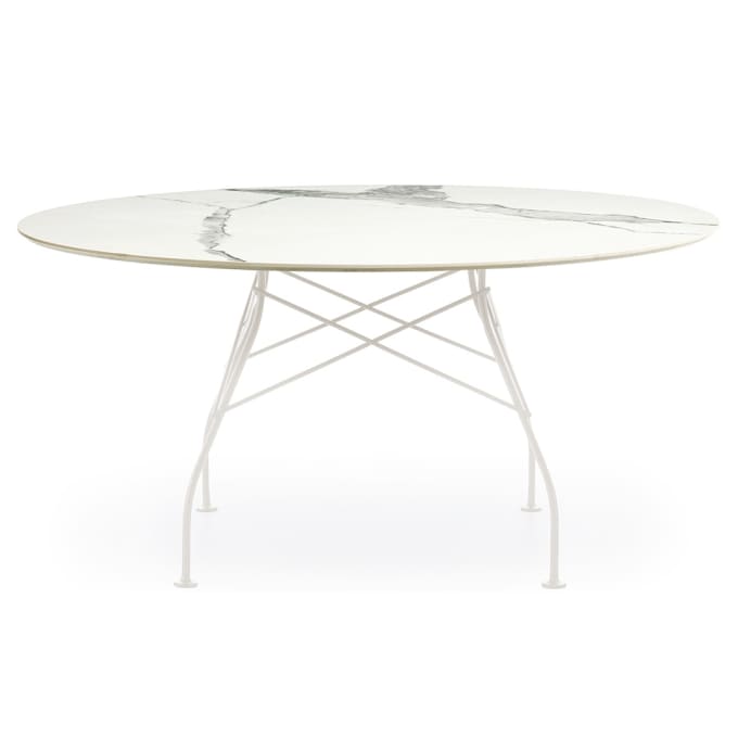 Marble look round dining table store