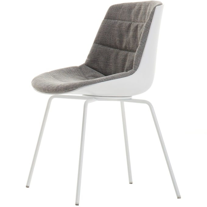 MDF Italia Flow Chair: 4 leg base, front upholstery