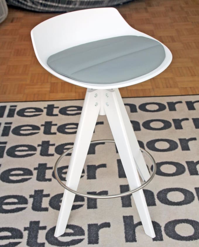 Flow Stool with steel base by MDF Italia
