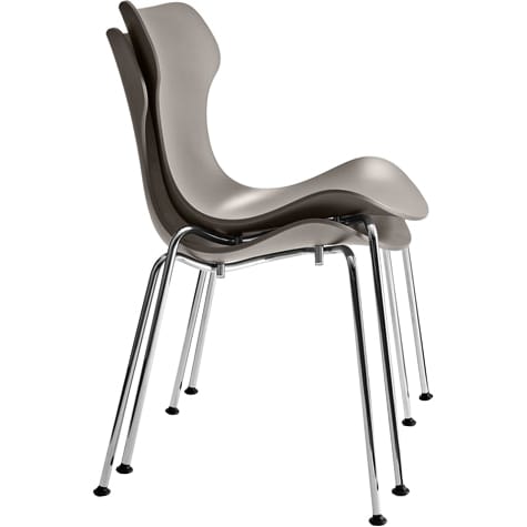 Papilio Shell chair with metal base by B&B Italia