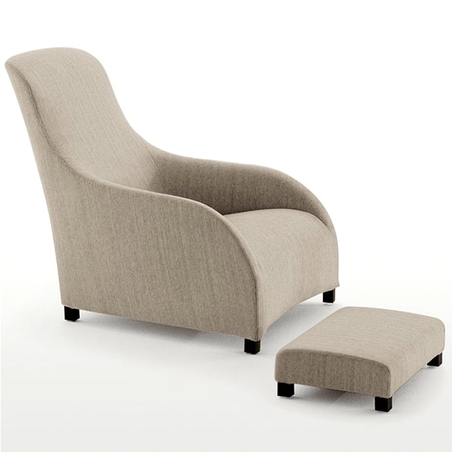 Armchair and stool Kalos by Maxalto