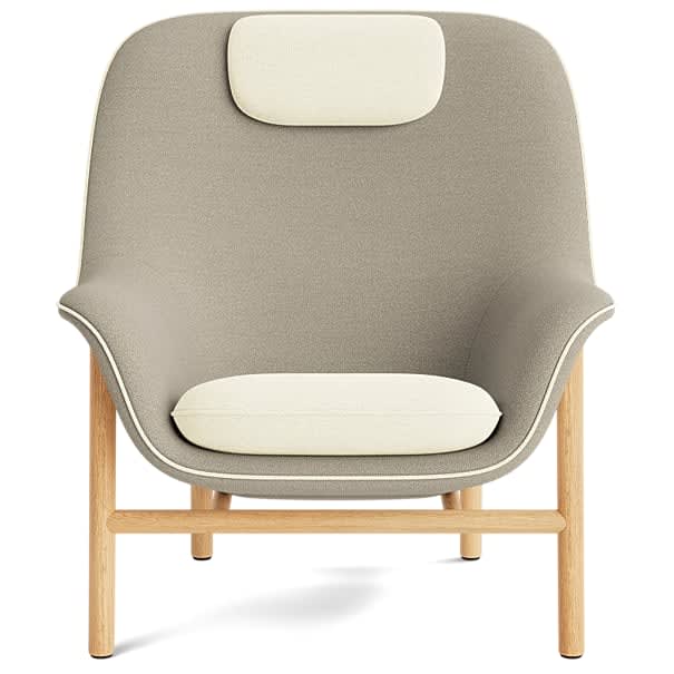 Drape Loungechair (Oak, headrest) by Normann Copenhagen