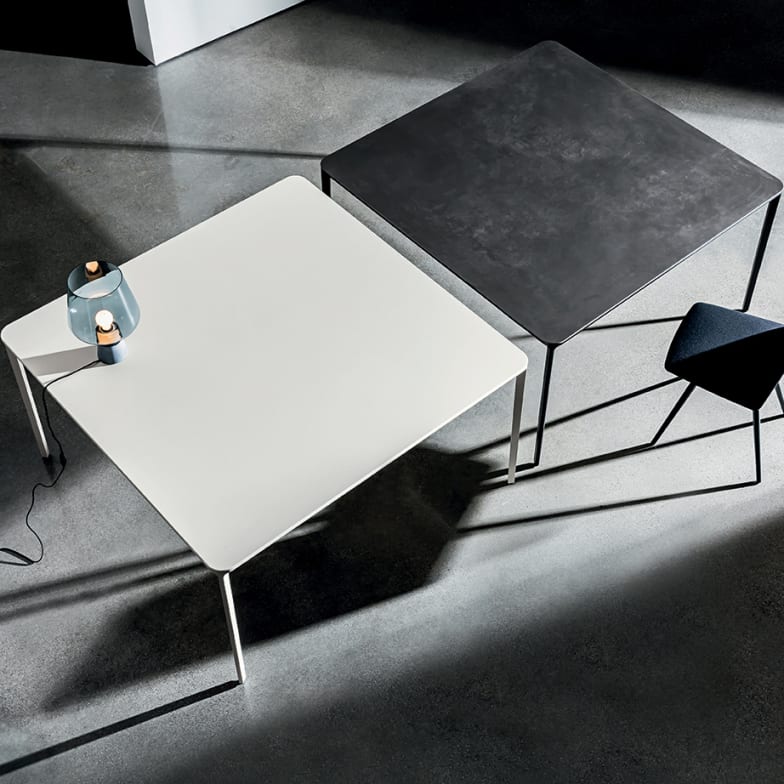 Square dining table Slim Ceramic by Sovet Italia