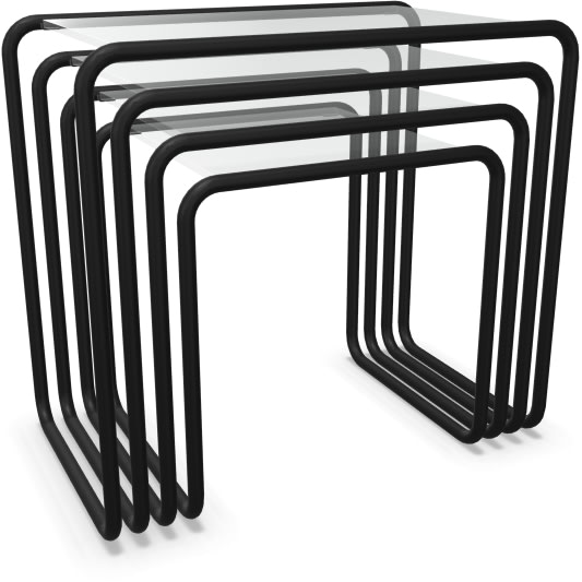 B 9 Classics in Colour glass side table by Thonet