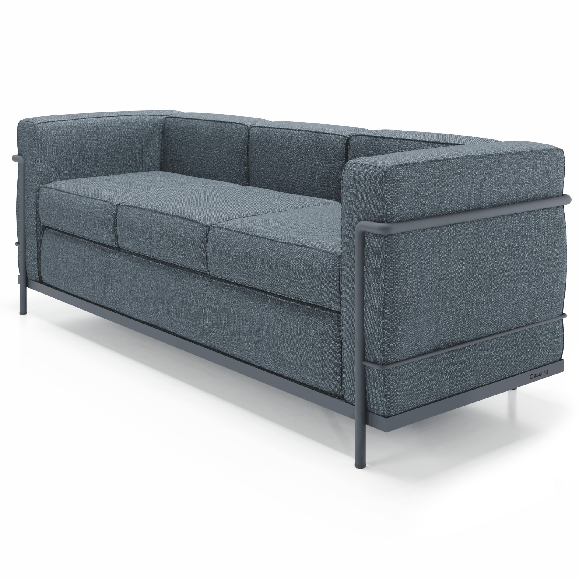 Cassina 3-Seat Sofa 2 Fauteuil Grand Confort, Petit Modèle Lacquer