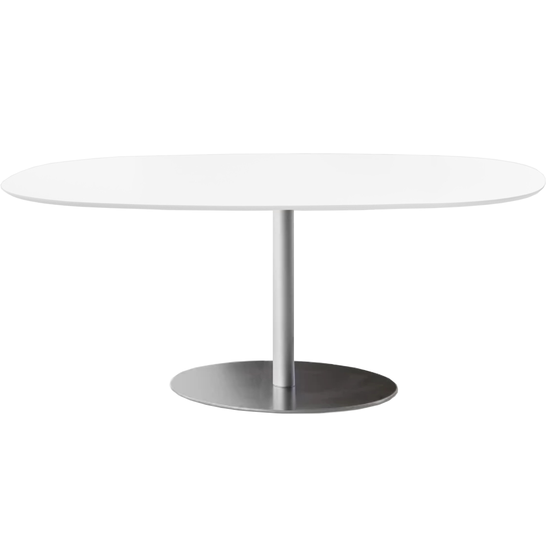 Table Rondo 180x110cm Steel Base by Lapalma