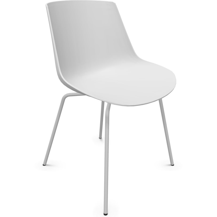 MDF Italia Flow Chair: 4 pieds, sans rembourrage