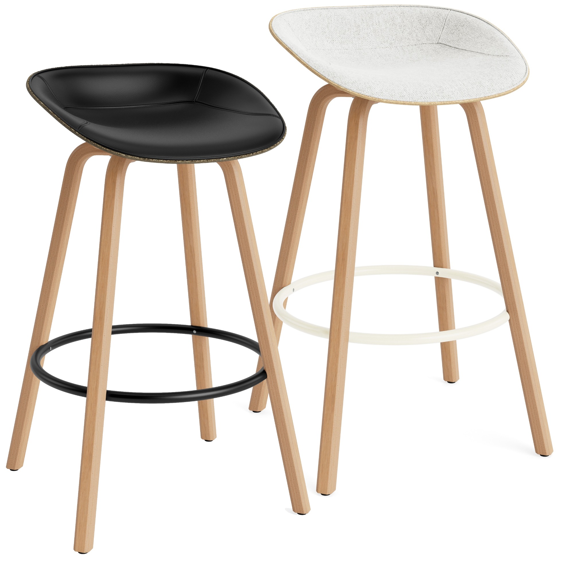 Norman Copenhagen Barstool Mat 75cm, Front Upholstered